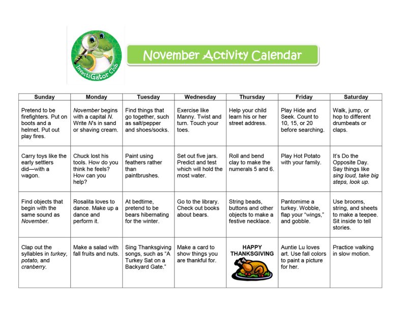 Calendar Resources - Downloads - The InvestiGator Club